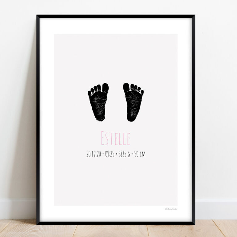 Poster med unikt fotavtryck - Oh Baby Poster