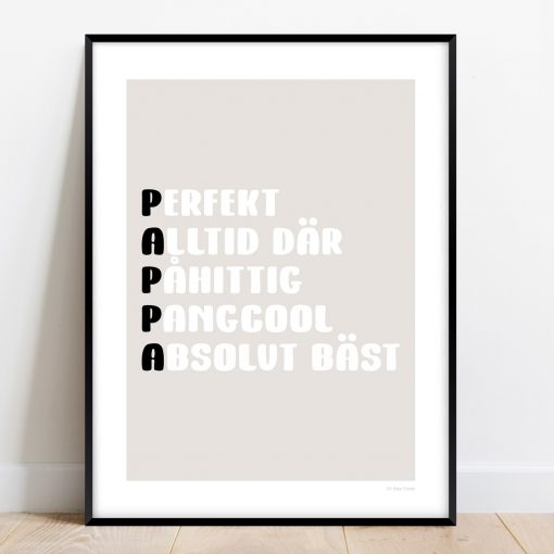 Fars dag poster med personlig text - Oh Baby Poster