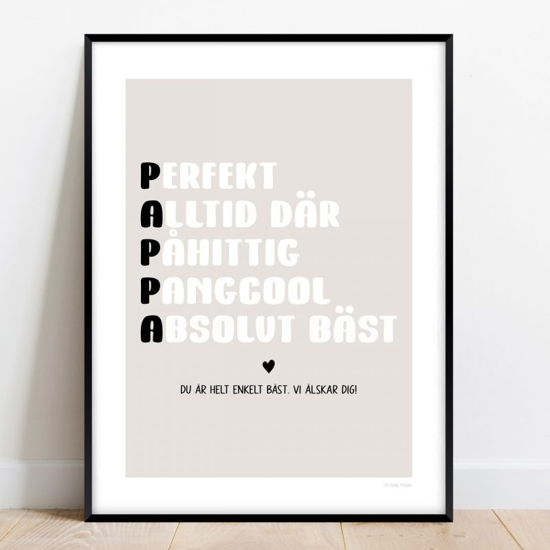 Fars dag poster med personlig text - Oh Baby Poster
