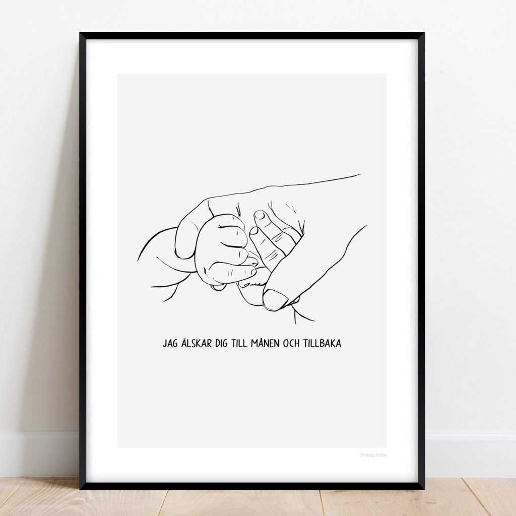 Fars dag tavla med egen text - Oh Baby Poster